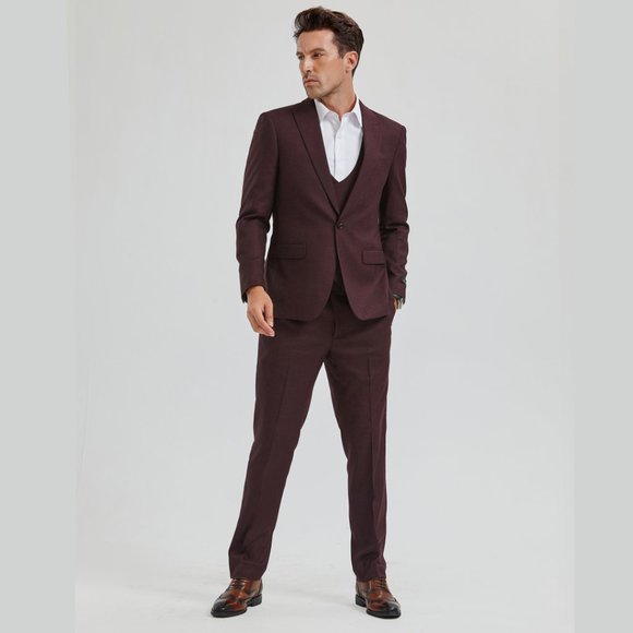Tazio | Suits & Blazers | Mens Skinny Fit 3pc Textured Suit By Tazio ...